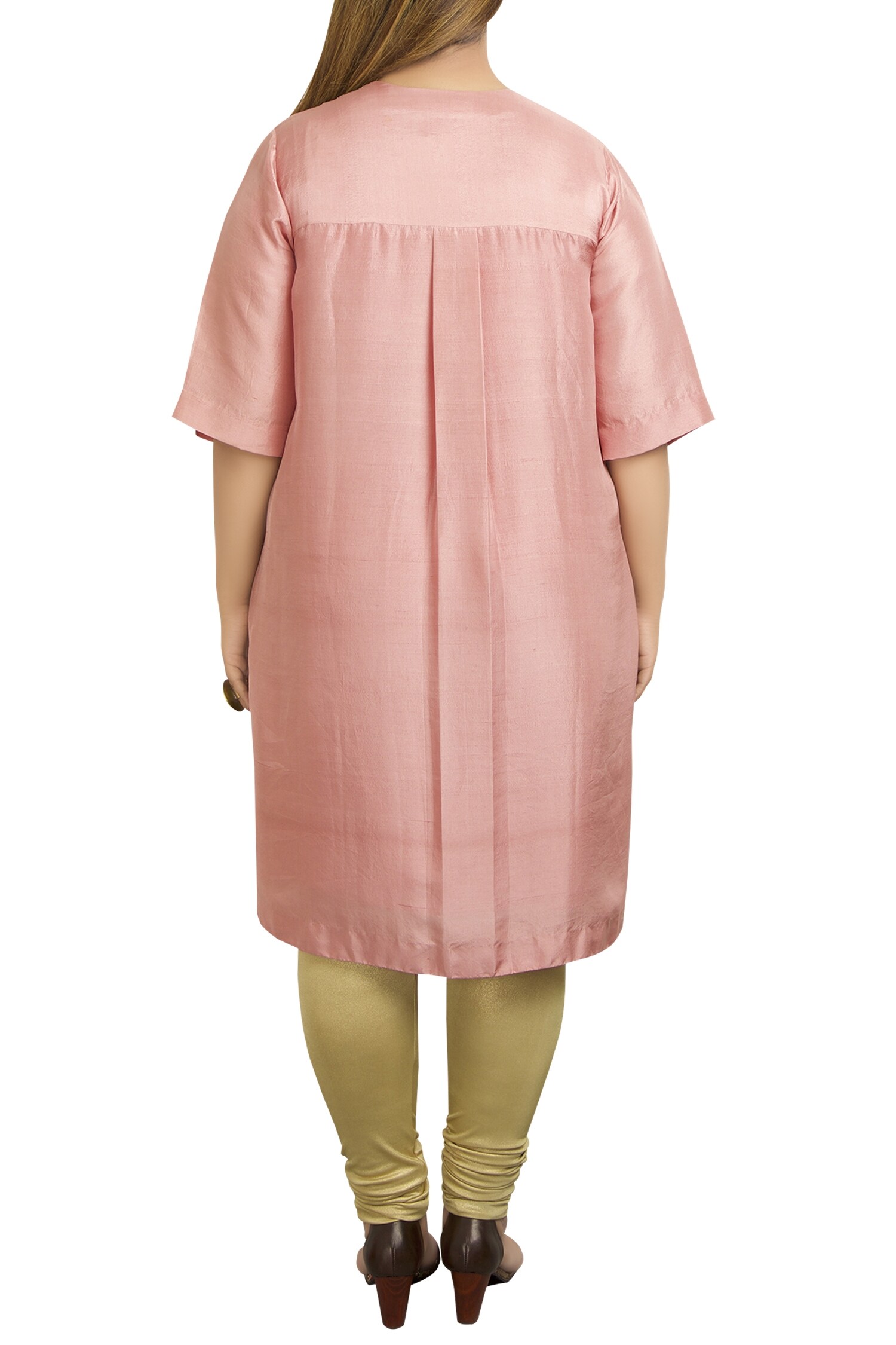 Buy Half Full Curve Dupion front open jacket with tunic Online | Aza ...