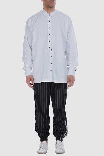 Buy Side slit button placket shirt by Two Point Two - Men at Aza Fashions