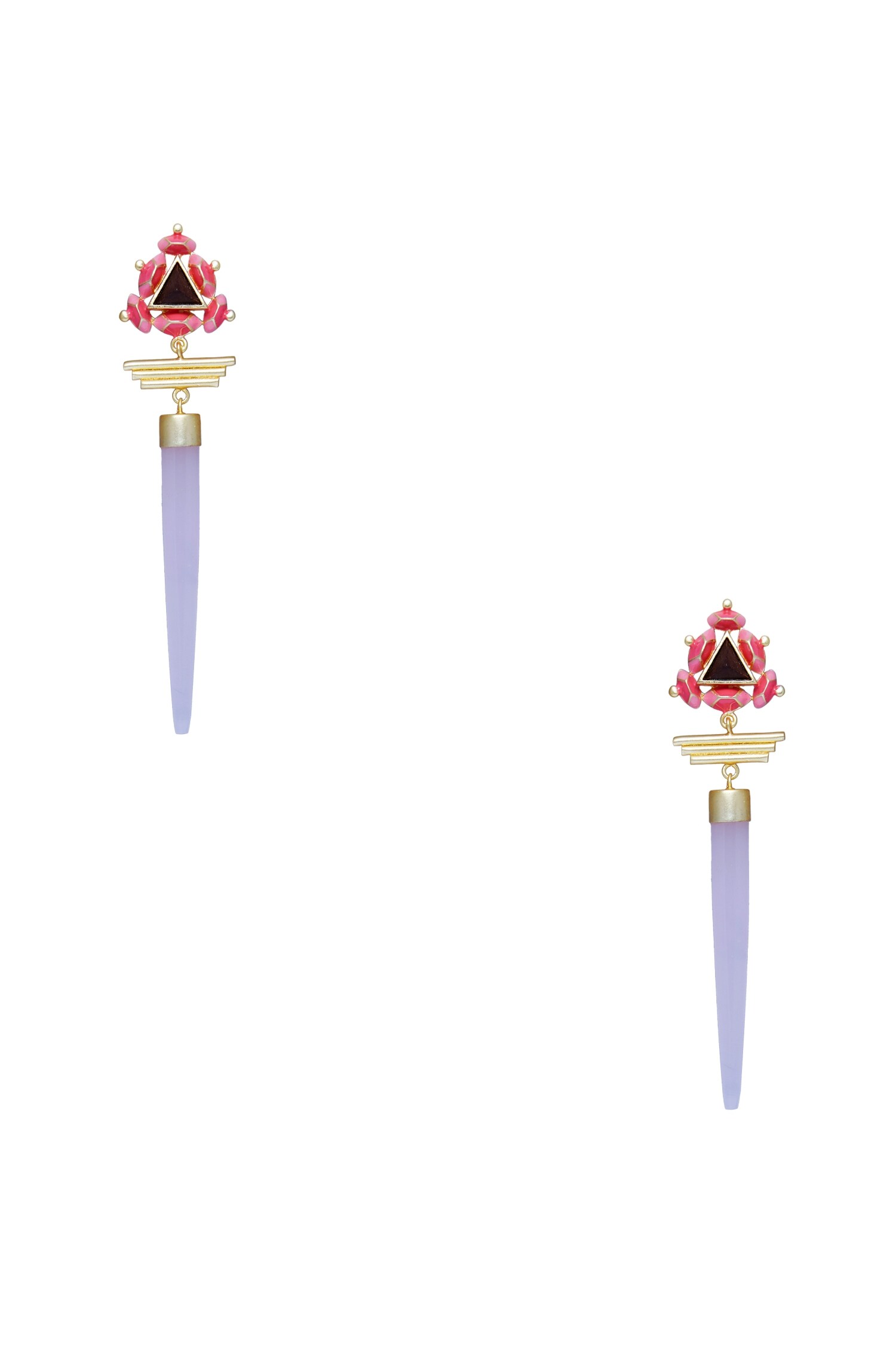 Buy Madiha Jaipur Pyramid Handcrafted Dangler Earrings Online | Aza ...