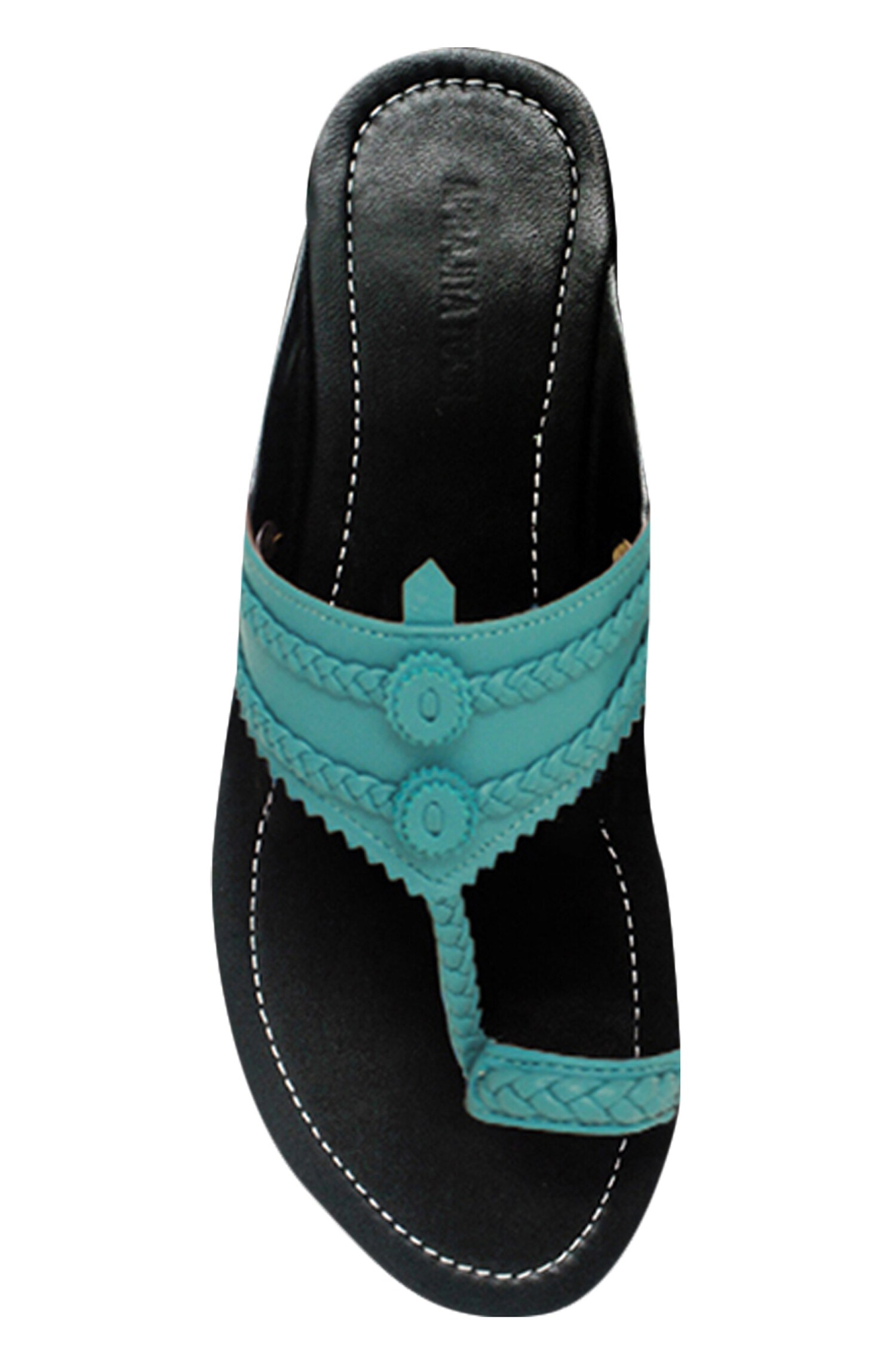 Buy Aprajita Toor Blue Handcrafted Kolhapuri Flats Online | Aza Fashions