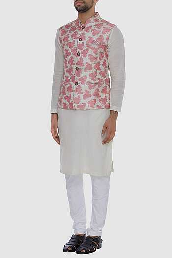 Buy Printed Nehru Jacket by Nautanky - Men at Aza Fashions
