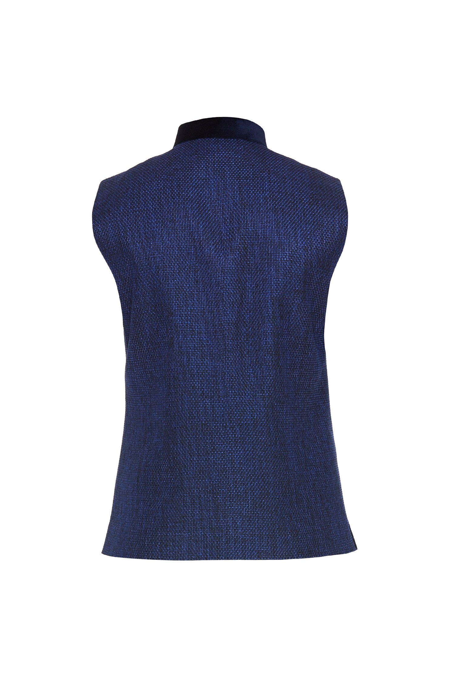 Buy Paresh Lamba Blue Unicorn Embroidered Motif Jute Jacket Online ...