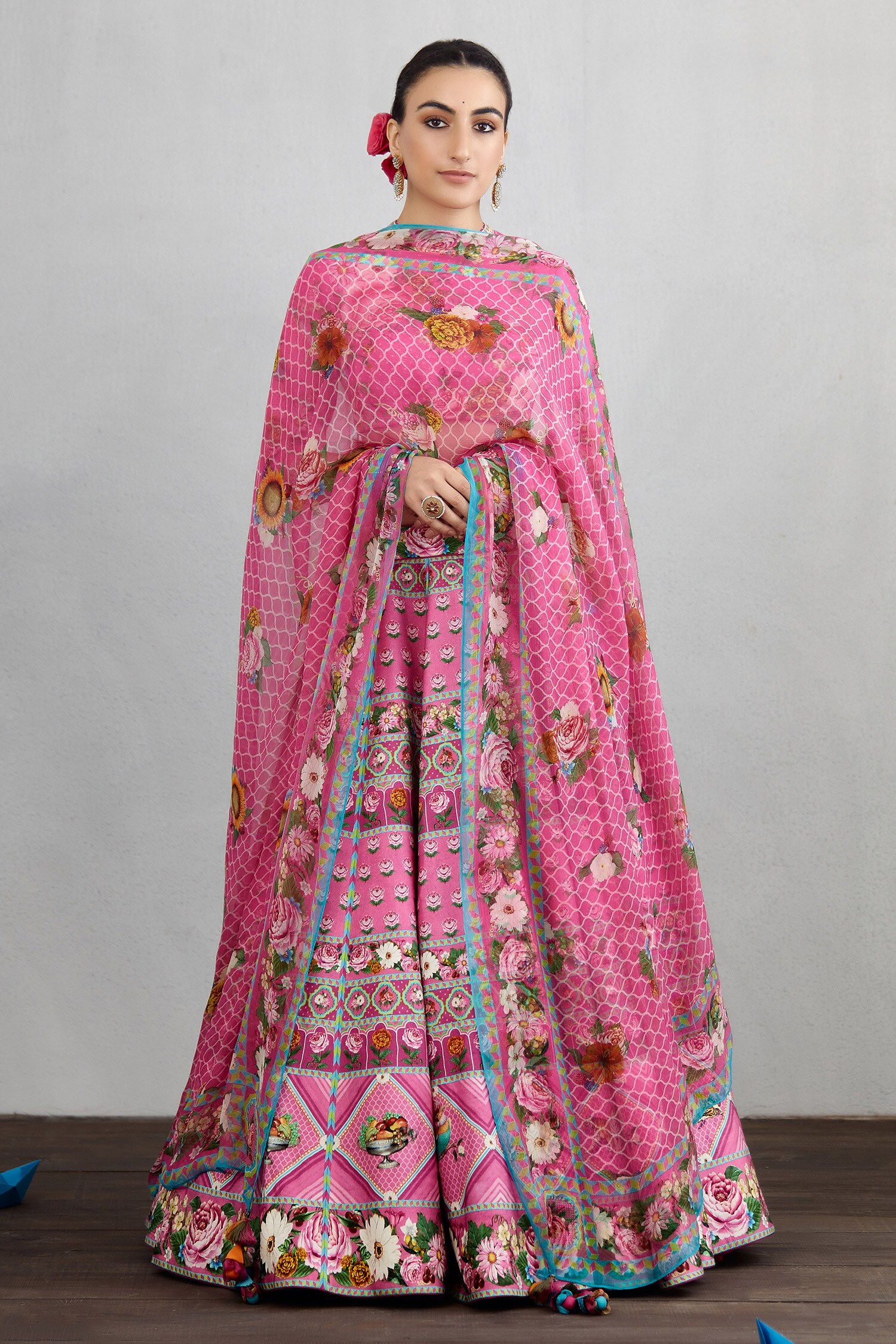 Buy Torani Pink Rang Raani Rubani Lehenga Set Online | Aza Fashions
