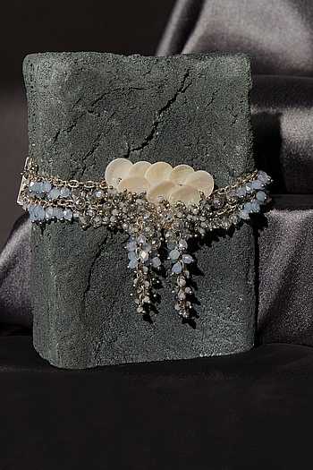 Buy House of D'oro Talisa Stone Embellished Bracelet Online | Aza Fashions