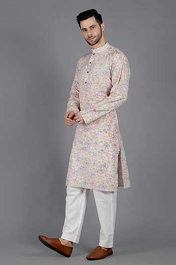Buy Kalp Multi Color Cotton Rigel All Over Flower Print Kurta Online ...