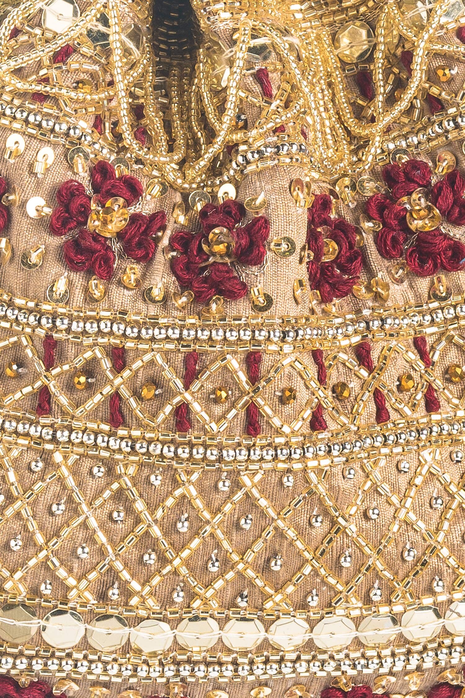 Buy Aloha by P&S Floral Embroidered Potli Bag Online | Aza Fashions