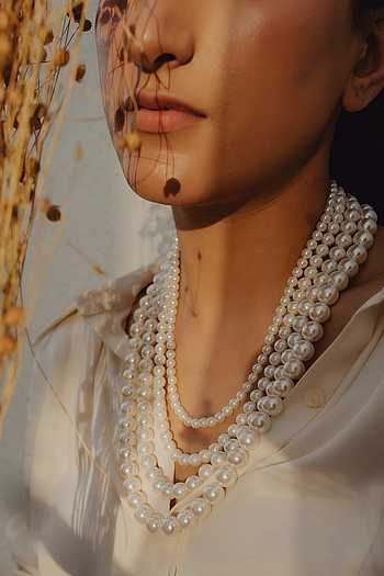 Buy Anaash Pearl Layered Contemporary Necklace Online | Aza Fashions