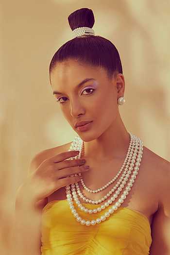 Buy Anaash Pearl Layered Contemporary Necklace Online | Aza Fashions