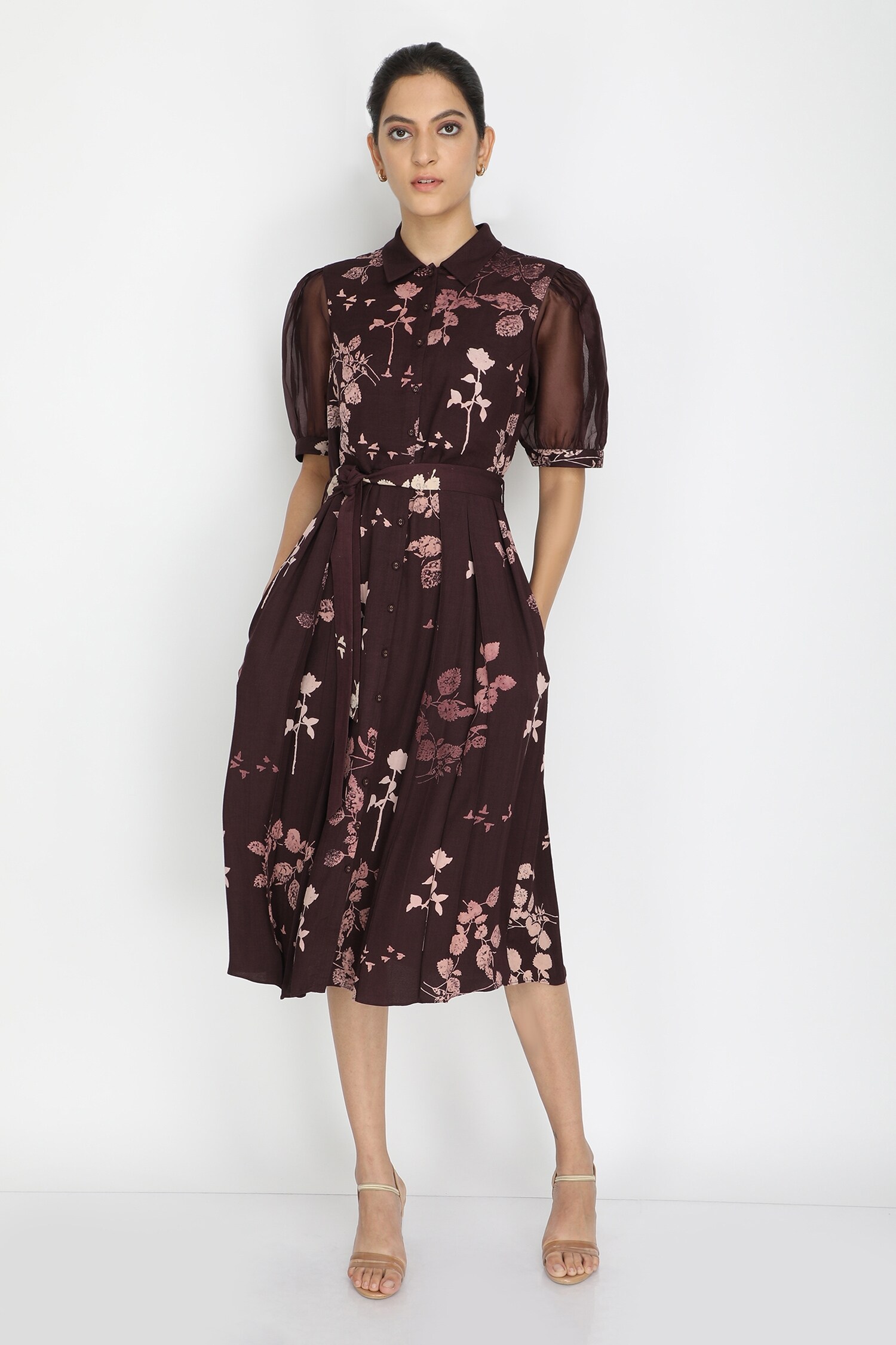 Buy Arcvsh by Pallavi Singh Purple Bamberg Organza Floral Print Shirt ... Buy Arcvsh by Pallavi Singh Purple Bamberg Organza Floral Print Shirt ...