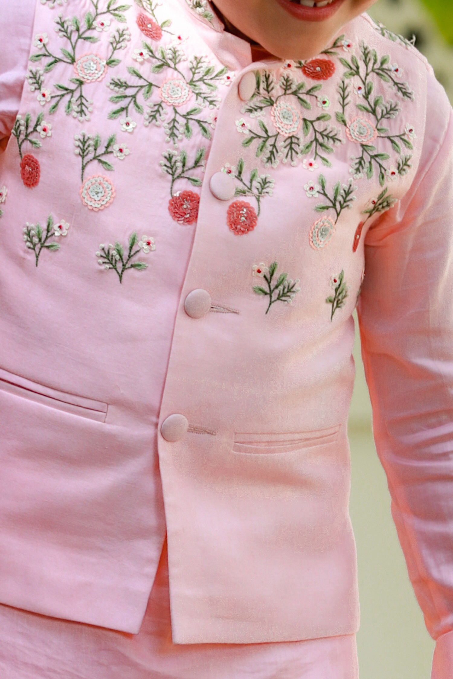 Buy Littleens Fakhta Bundi & Kurta Set Online | Aza Fashions