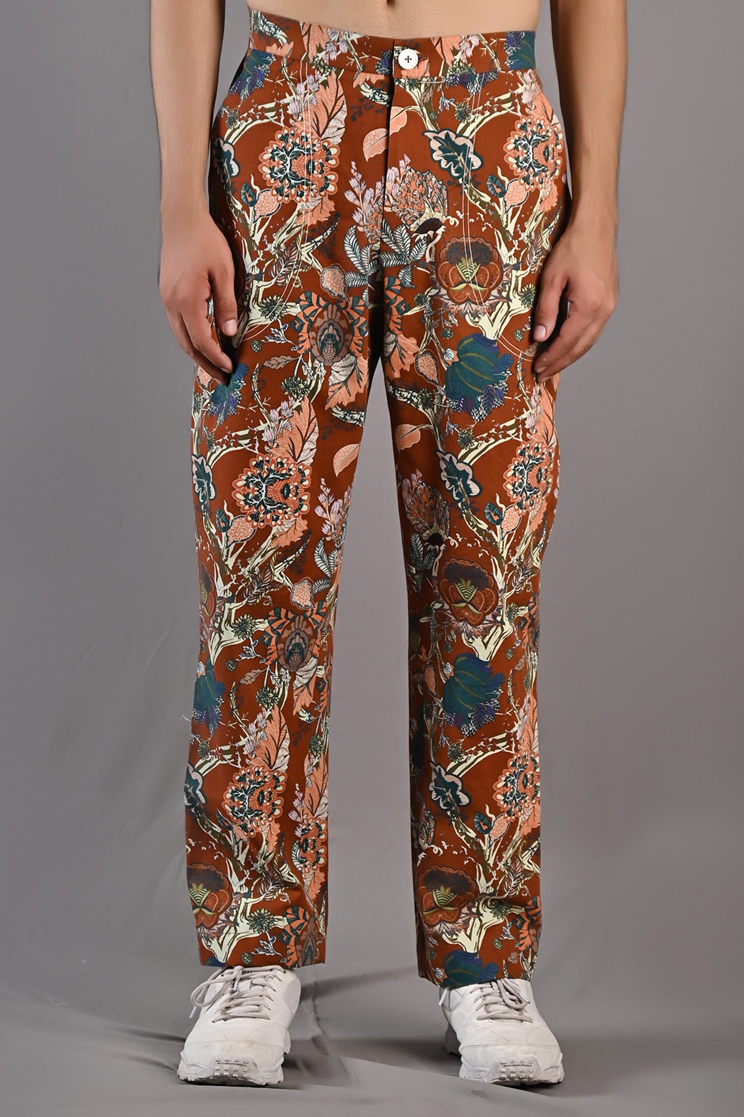 Buy Bohame Maroon Elijah Linen Shacket And Pant Set Online | Aza Fashions