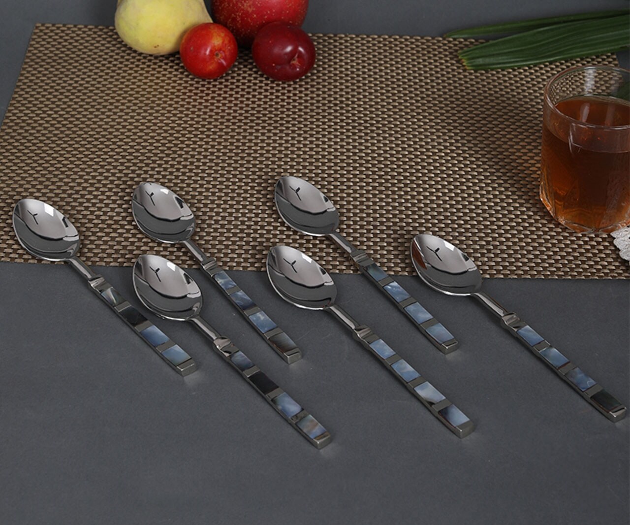 Buy Assemblage Stainless Steel Spoon (Set of 6) Online | Aza Fashions