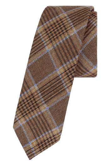 Buy Brown Cotton Plaid Tie by Closet Code Online at Aza Fashions.