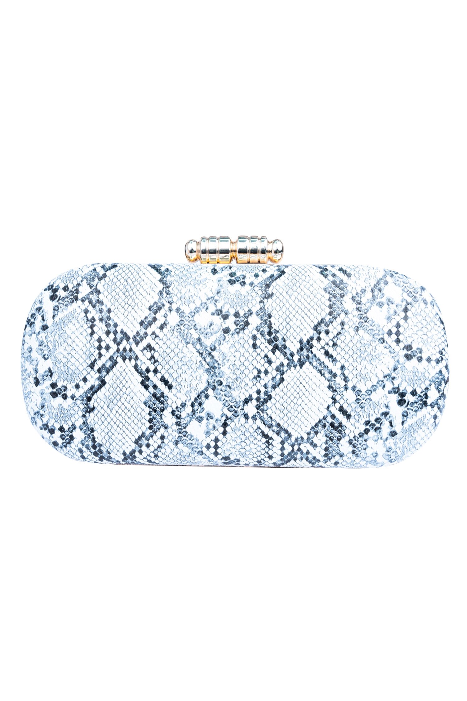 Buy NR by Nidhi Rathi Snake Print Clutch With Sling Online | Aza Fashions