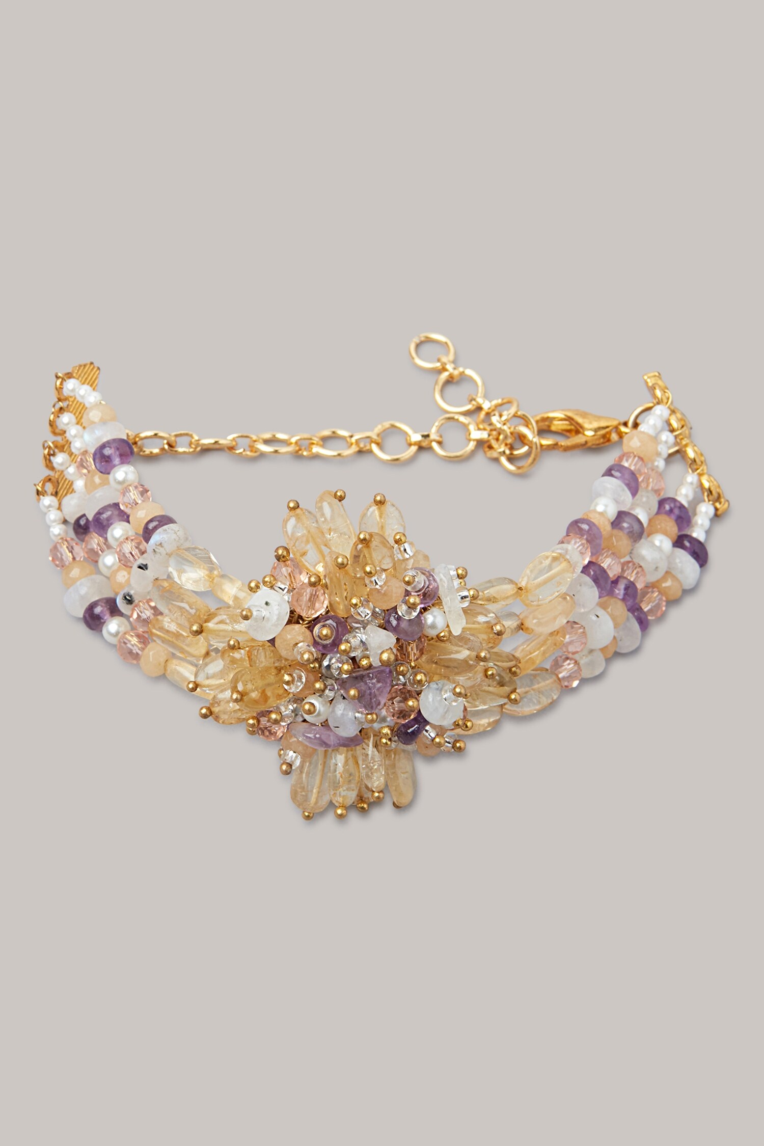 Buy Multi Color Stones Studded String Bracelet by House of D'oro Online ...