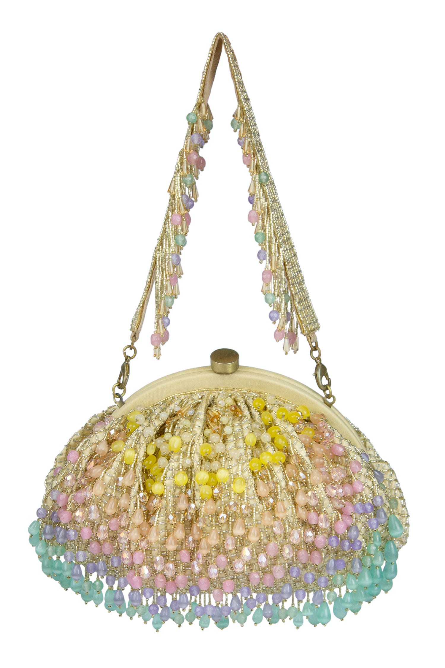 Buy Multi Color Embellished Opal Soft Pouch by Lovetobag Online at Aza ...