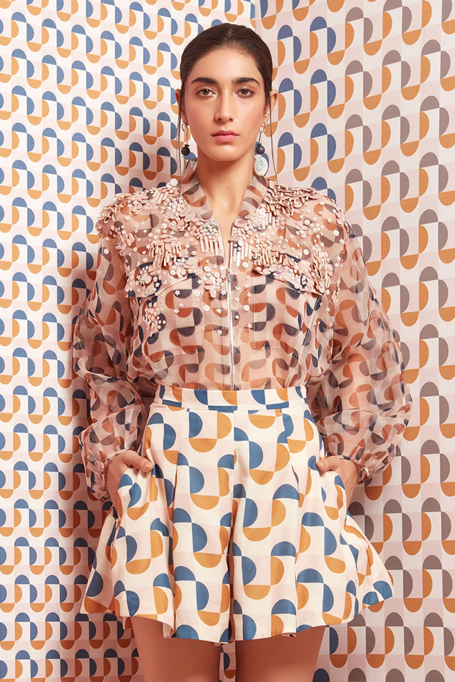 Buy Multi Color Polyester Pant Lining Cotton Printed Jacket And