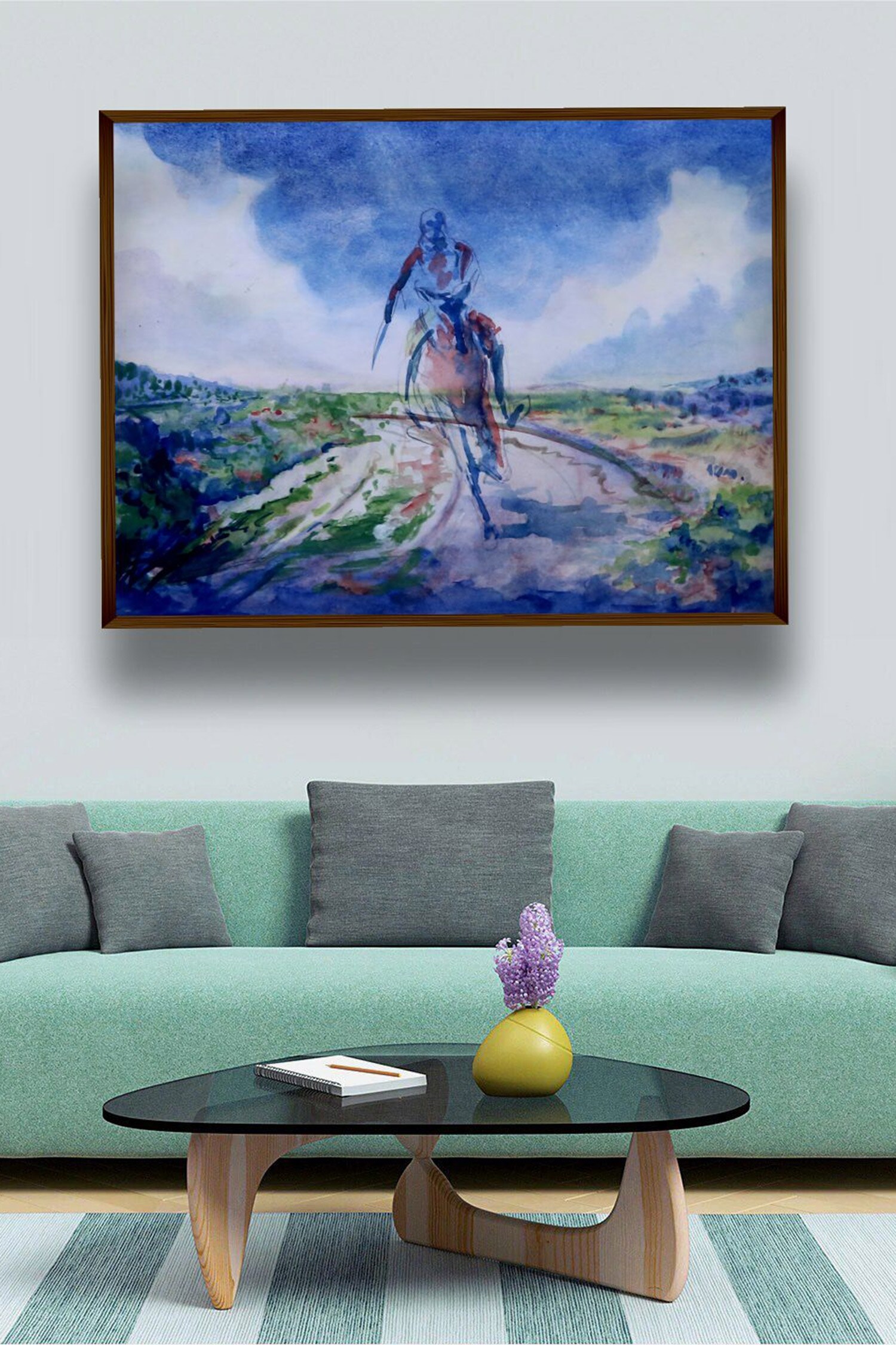 The Art House Abstract Print Rectangular Canvas Painting