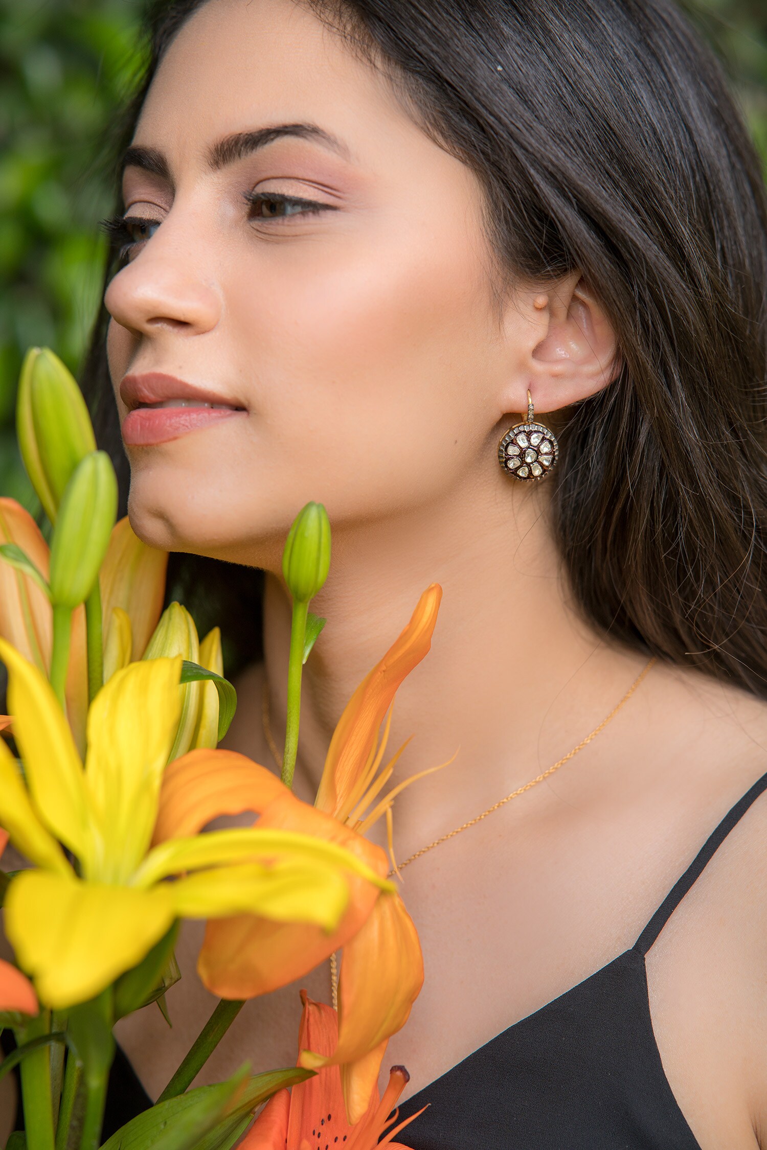 The Alchemy Studio Round Uncut Diamond Drop Earrings