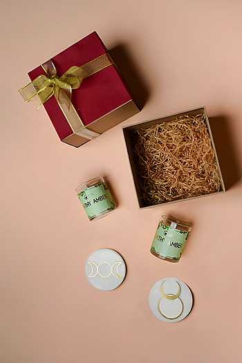 Buy Cosy Dwellings Earthy Amber Gift Box With Divine Coasters Online ...
