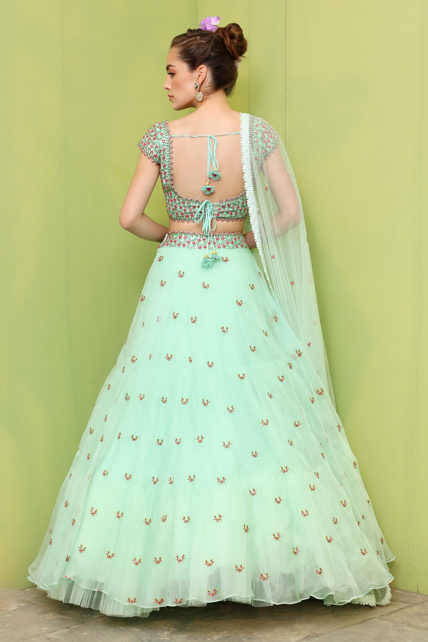 Buy Embroidered Lehenga Set By Keerthi Kadire At Aza Fashions