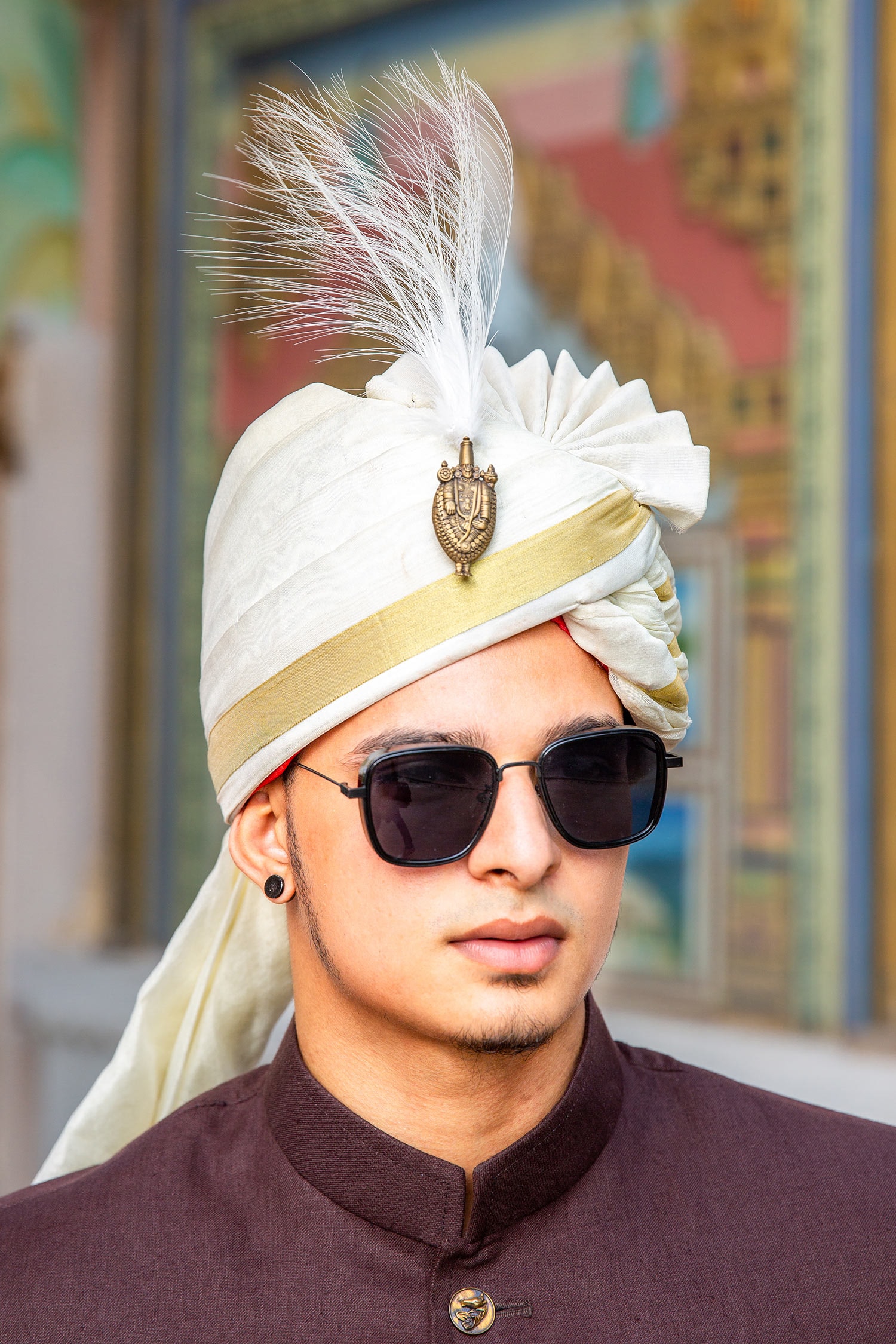 Buy Gold Lord Balaji Kalangi by Cosa Nostraa Online at Aza Fashions.