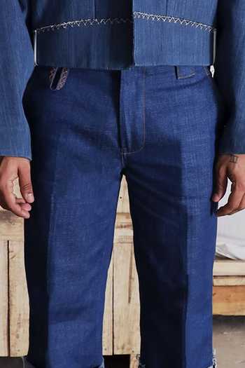 Buy Canvas Denim Jeans by Leh Studios- Men at Aza Fashions