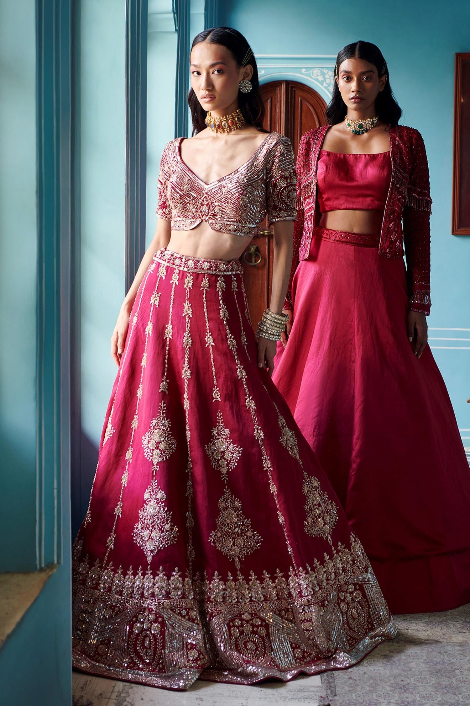 Buy Purple Raw Silk Embroidery Floral Sweetheart Neck Blouse And ...