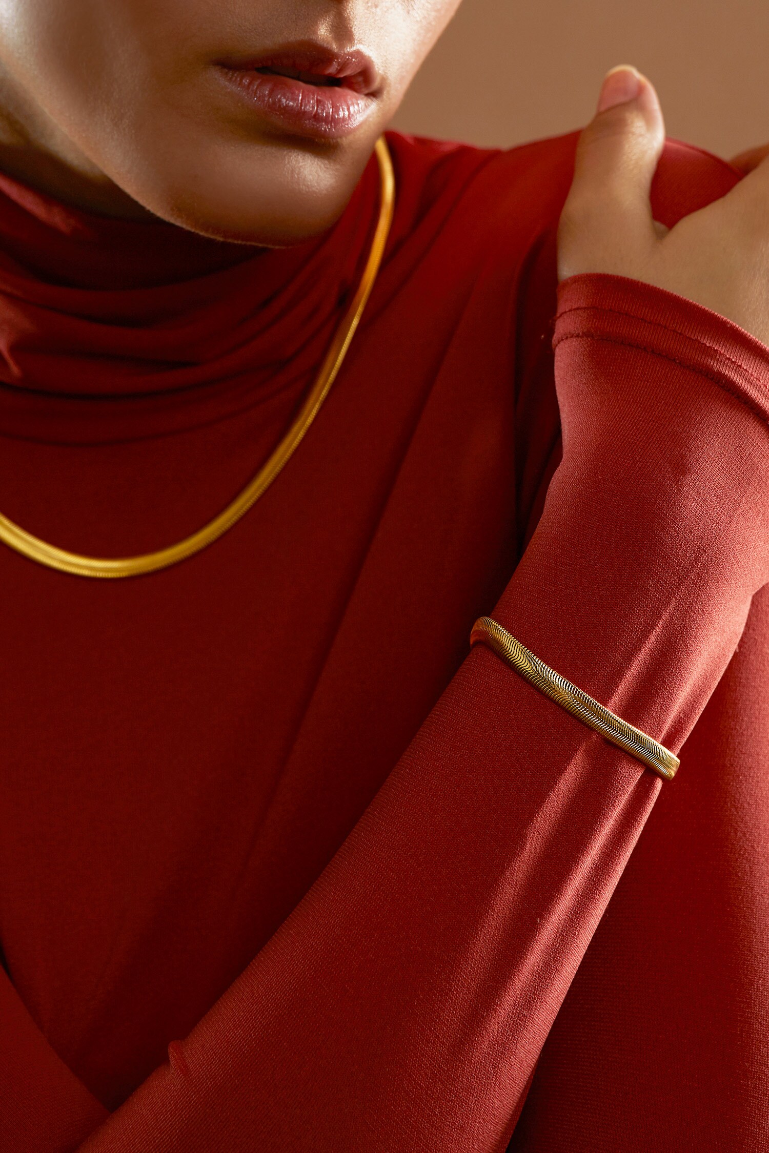 Buy Gold Plated Handcrafted Viper Bracelet by The Slow Studio Online at Aza Fashions.