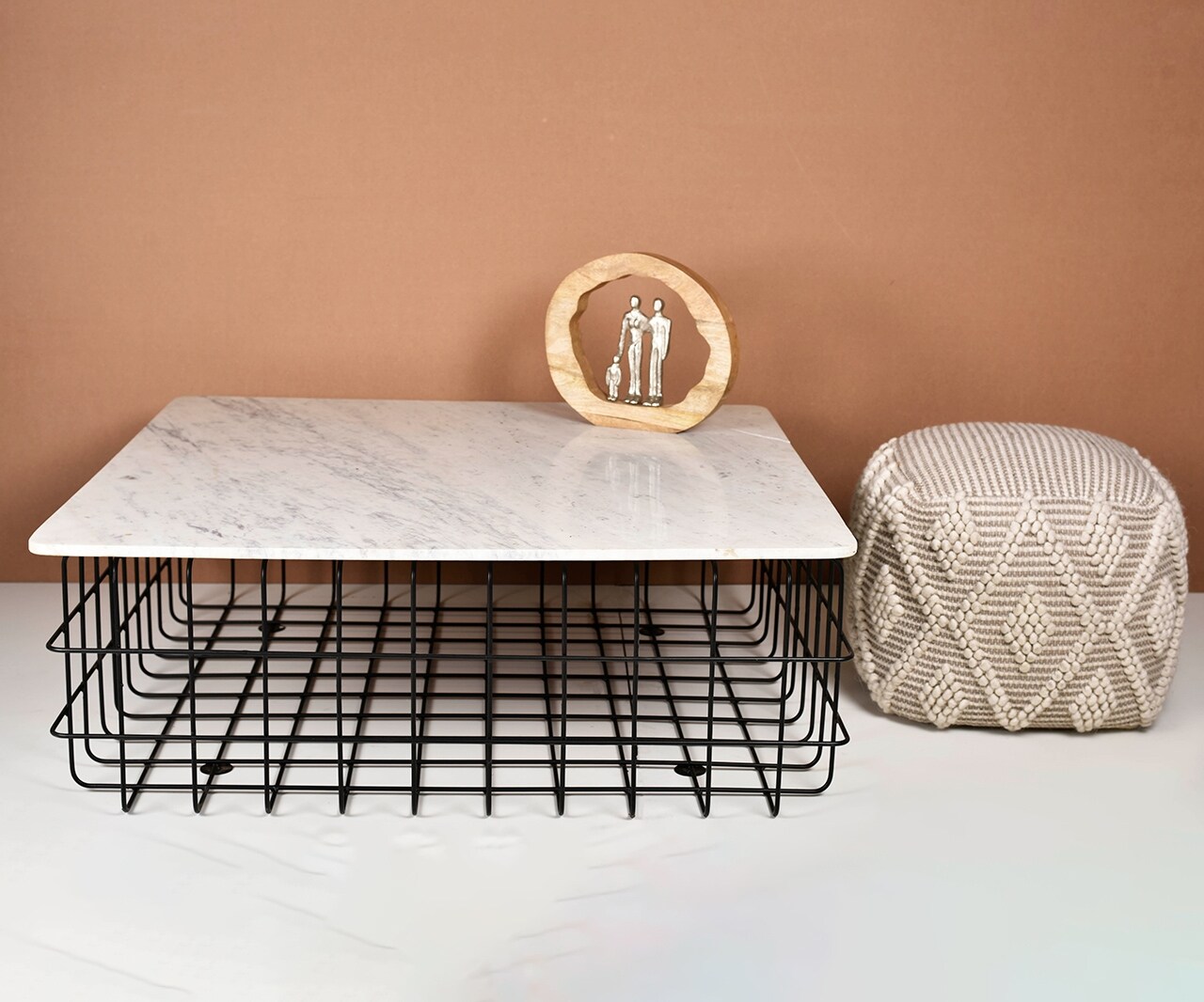 Buy Manor House Coffee Centre Marble Metal Table Online | Aza Fashions