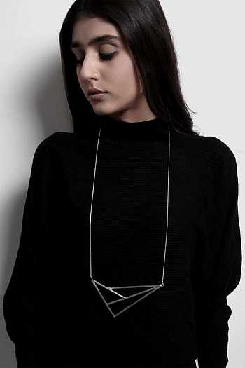 Buy De'anma Geometric Pendant Necklace Online | Aza Fashions