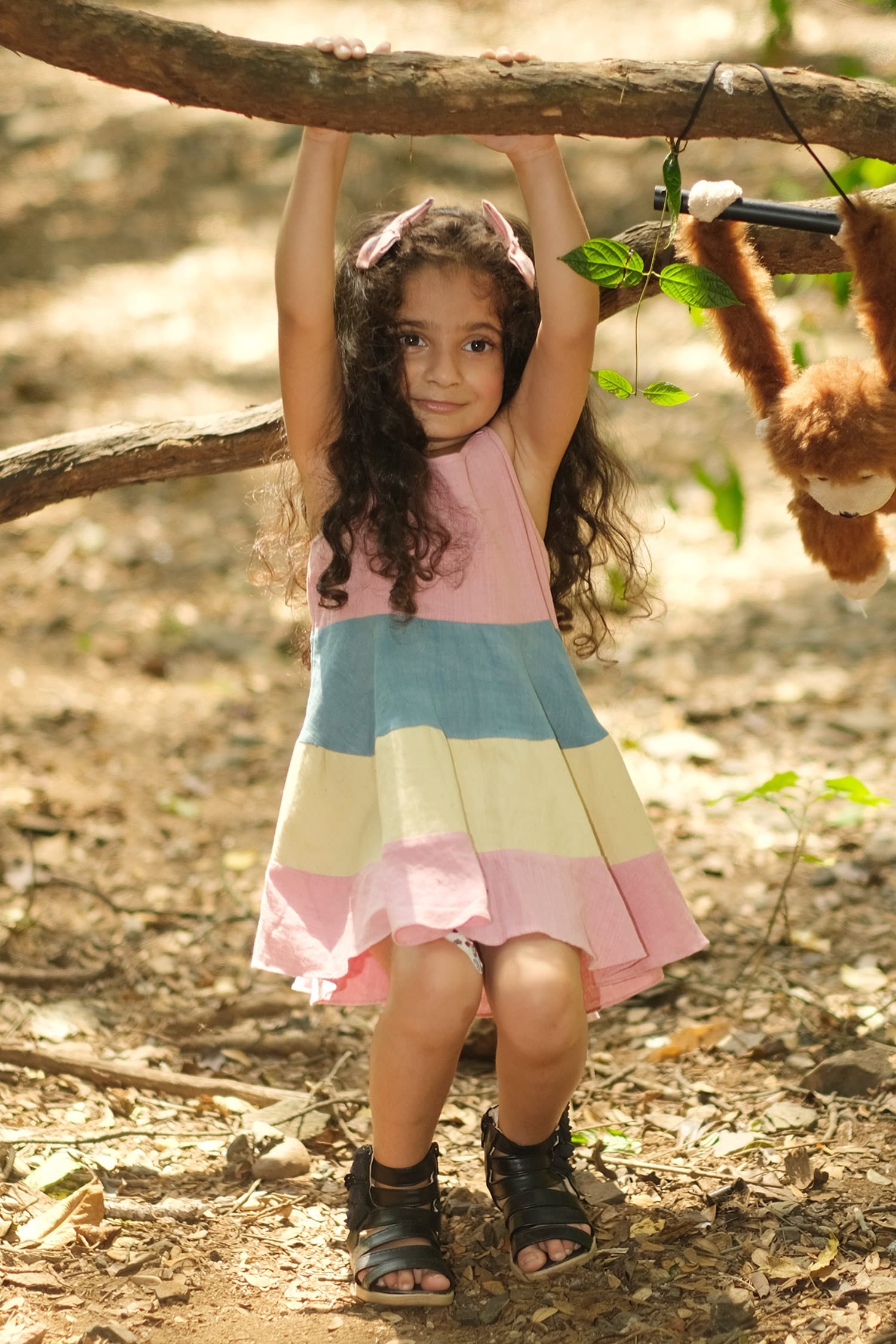 Buy Mhysa Pink A-line Flared Dress For Girls Online | Aza Fashions