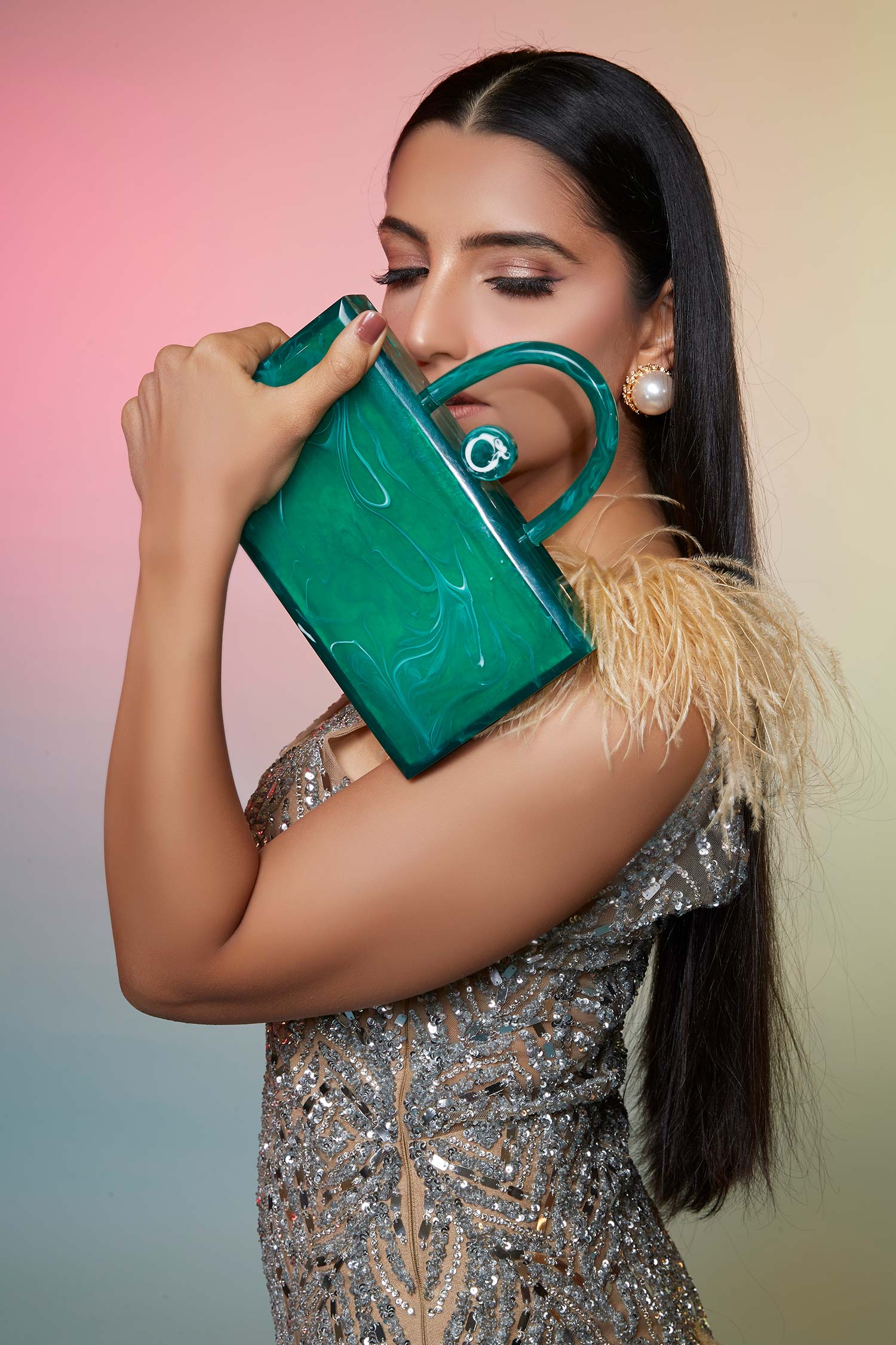 Buy Oceana Clutches Textured Horizontal Clutch Online | Aza Fashions