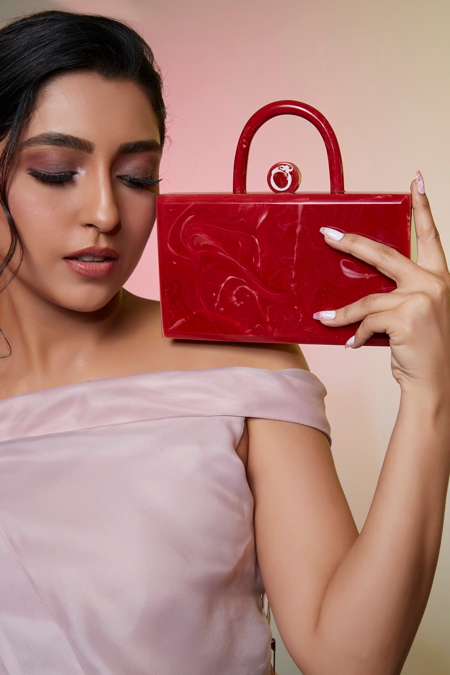 Buy Red Textured Horizontal Clutch by Oceana Clutches Online at Aza Fashions.