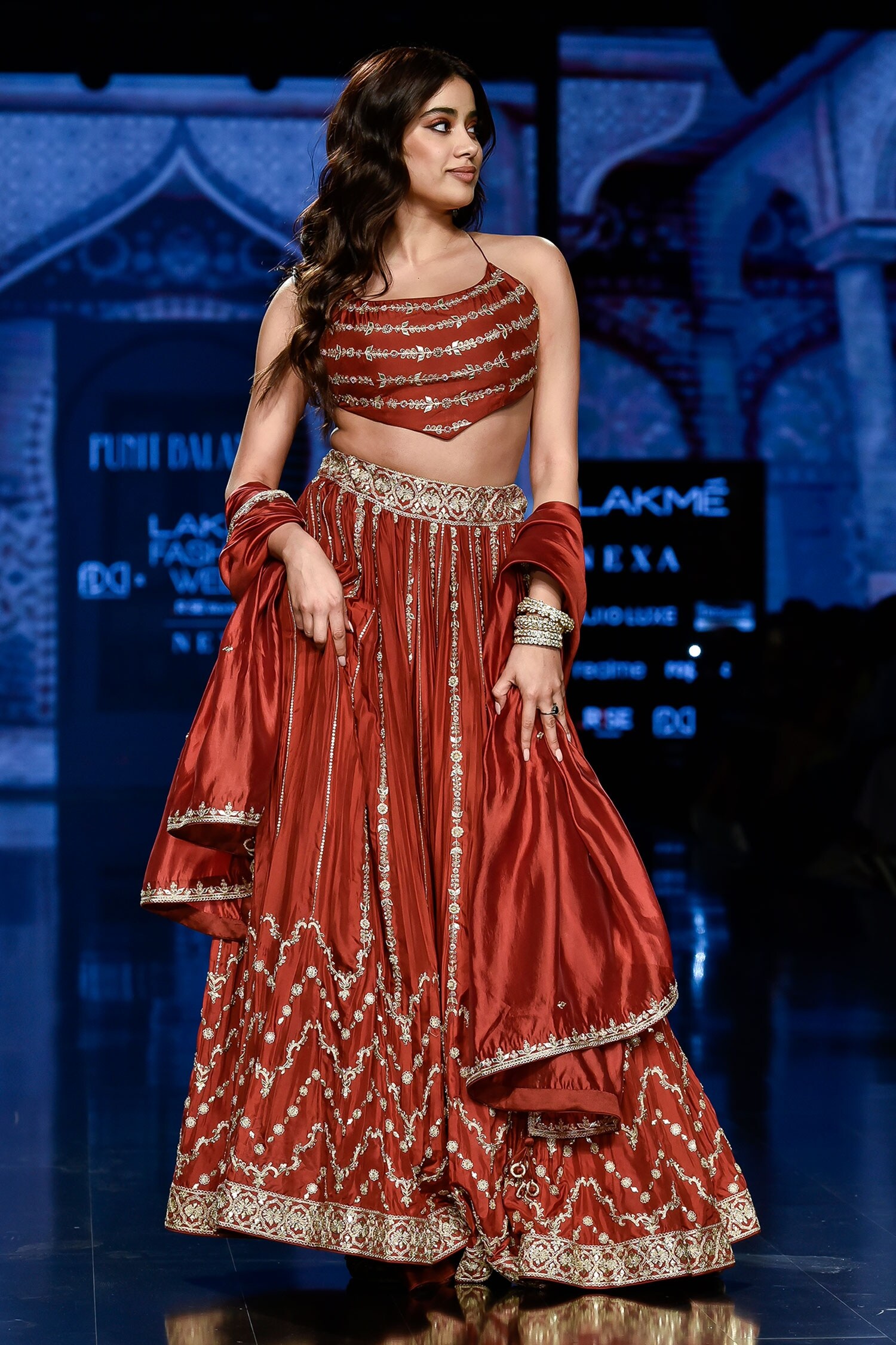 Buy Punit Balana Maroon Silk Marodi Work Lehenga Set Online | Aza Fashions