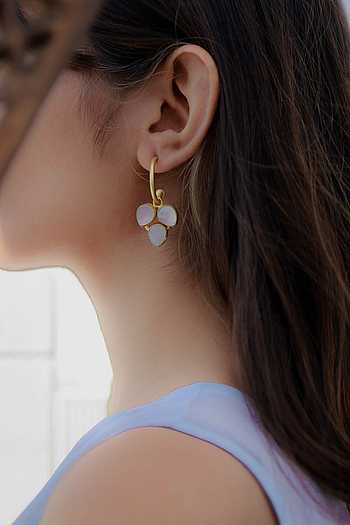 Buy Phiroza Carved Embellished Drop Earrings Online | Aza Fashions