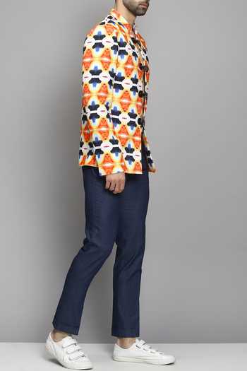 Buy Paresh Lamba Multi Color Corduroy Jacket And Pant Set Online | Aza ...