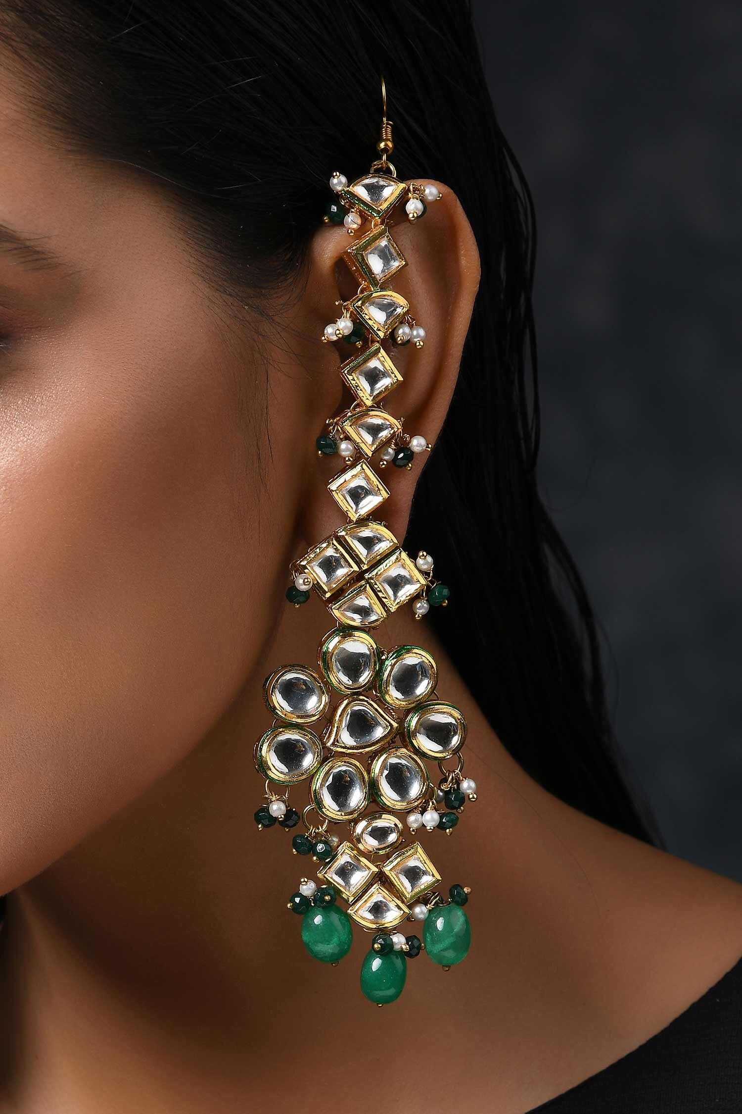 Buy Paisley Pop Beaded Long Earrings Online | Aza Fashions