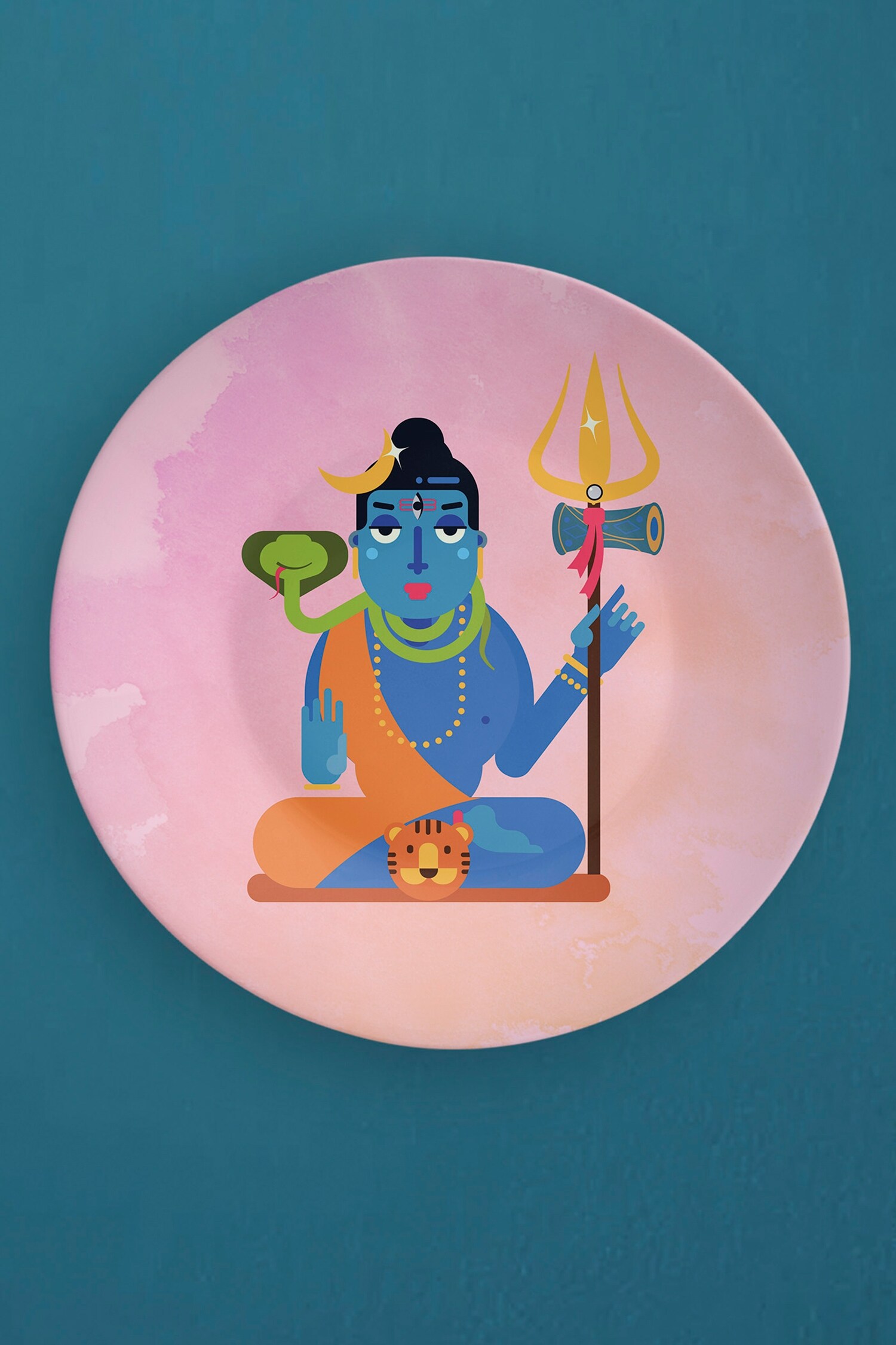 Buy The Quirk India Lord Shiva Decorative Wall Plate Online | Aza Fashions