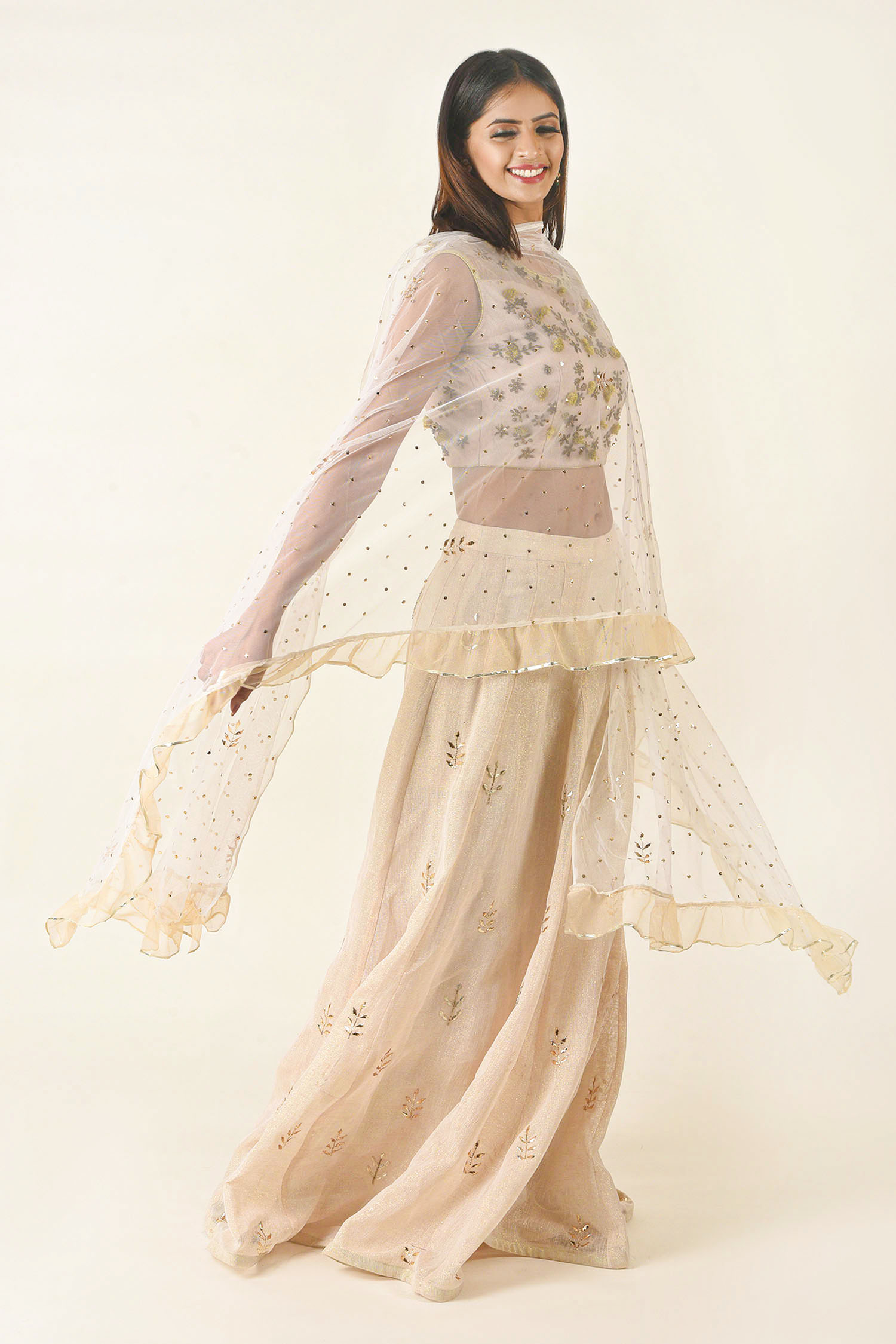 Buy Rina Dhaka Pink Embroidered Lehenga Set Online | Aza Fashions