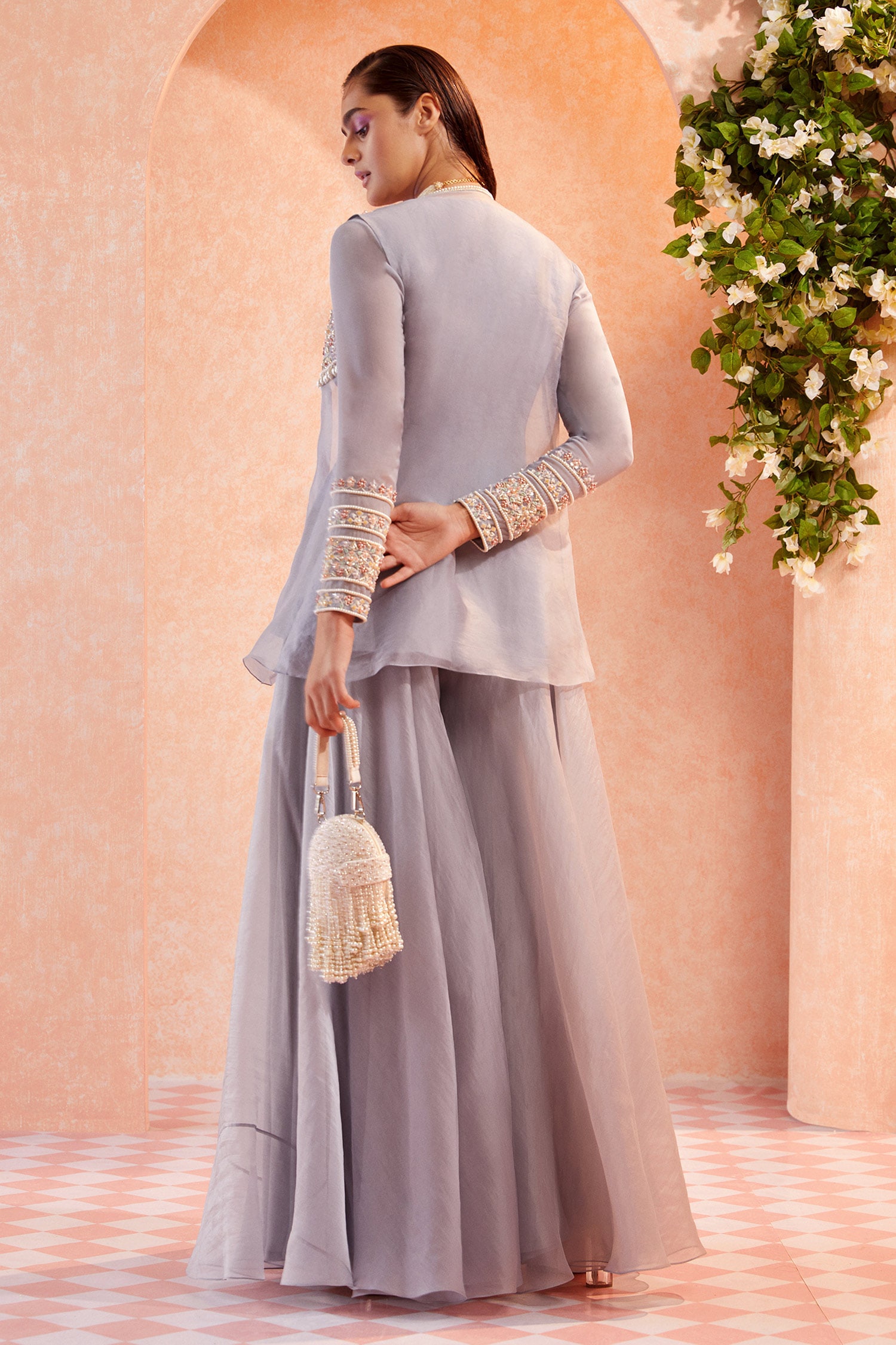 Buy Mariena Jacket & Sharara Set by Ridhi Mehra at Aza Fashions