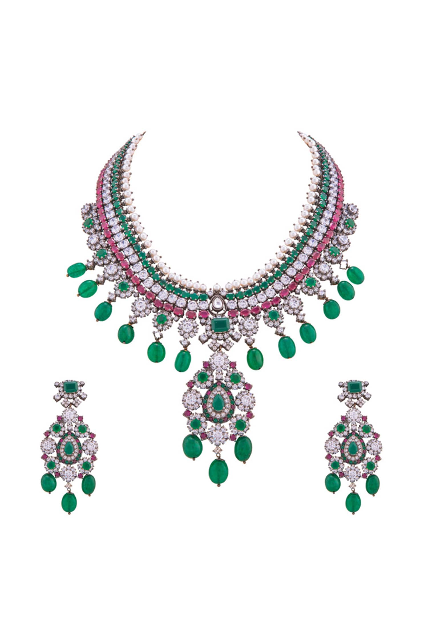 Buy 7th Avenue Stone Jewellery Set Online | Aza Fashions