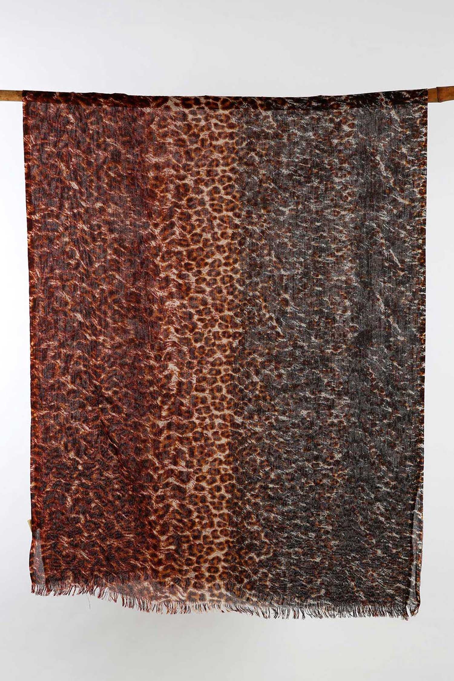 Buy Cashmere Animal Print Scarf by Pashma at Aza Fashions