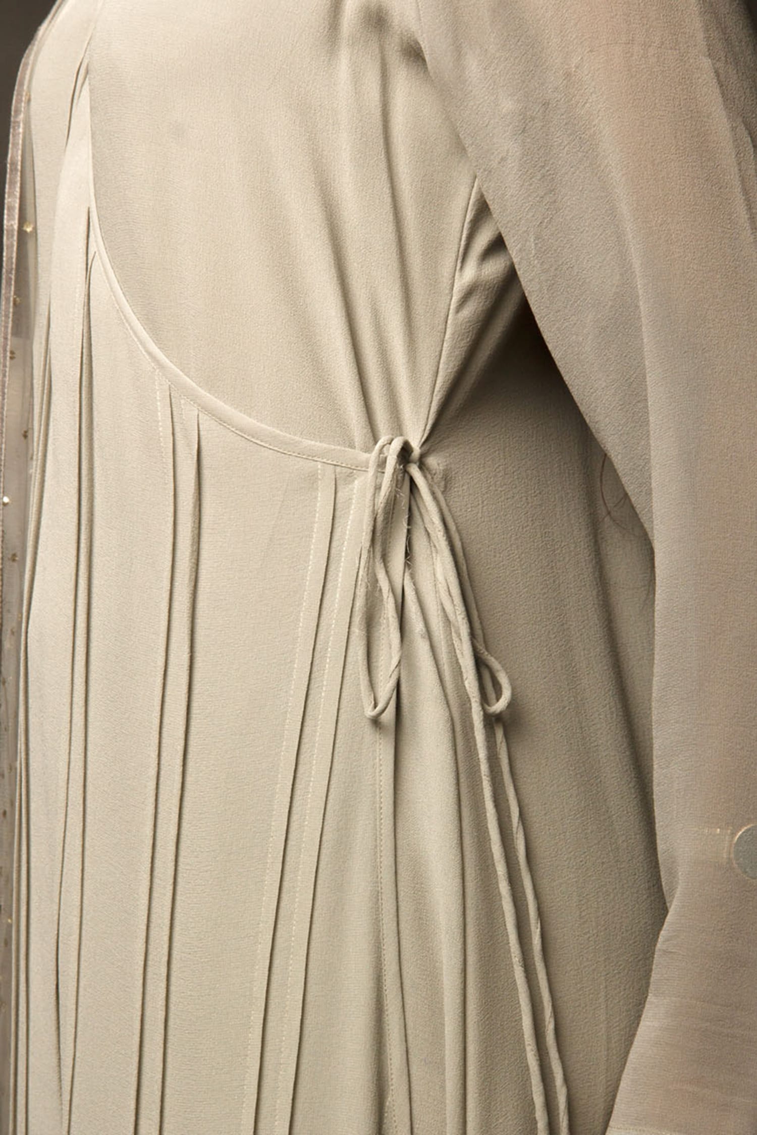 Buy Jasmine Bains Grey Cupro Georgette Pintuck Angarkha Kurta And Pant ...