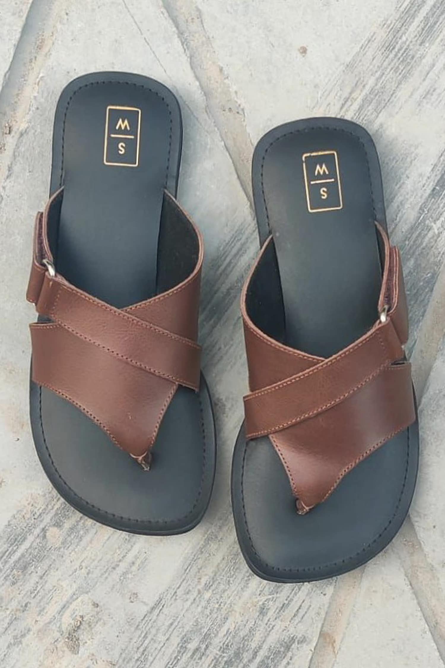 Buy Brown Pedro Sandal For Men by Sandalwali Online at Aza Fashions.