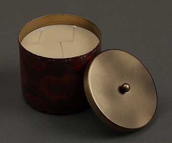 Ritu Kumar Pink Brass Ikat Votive Candle