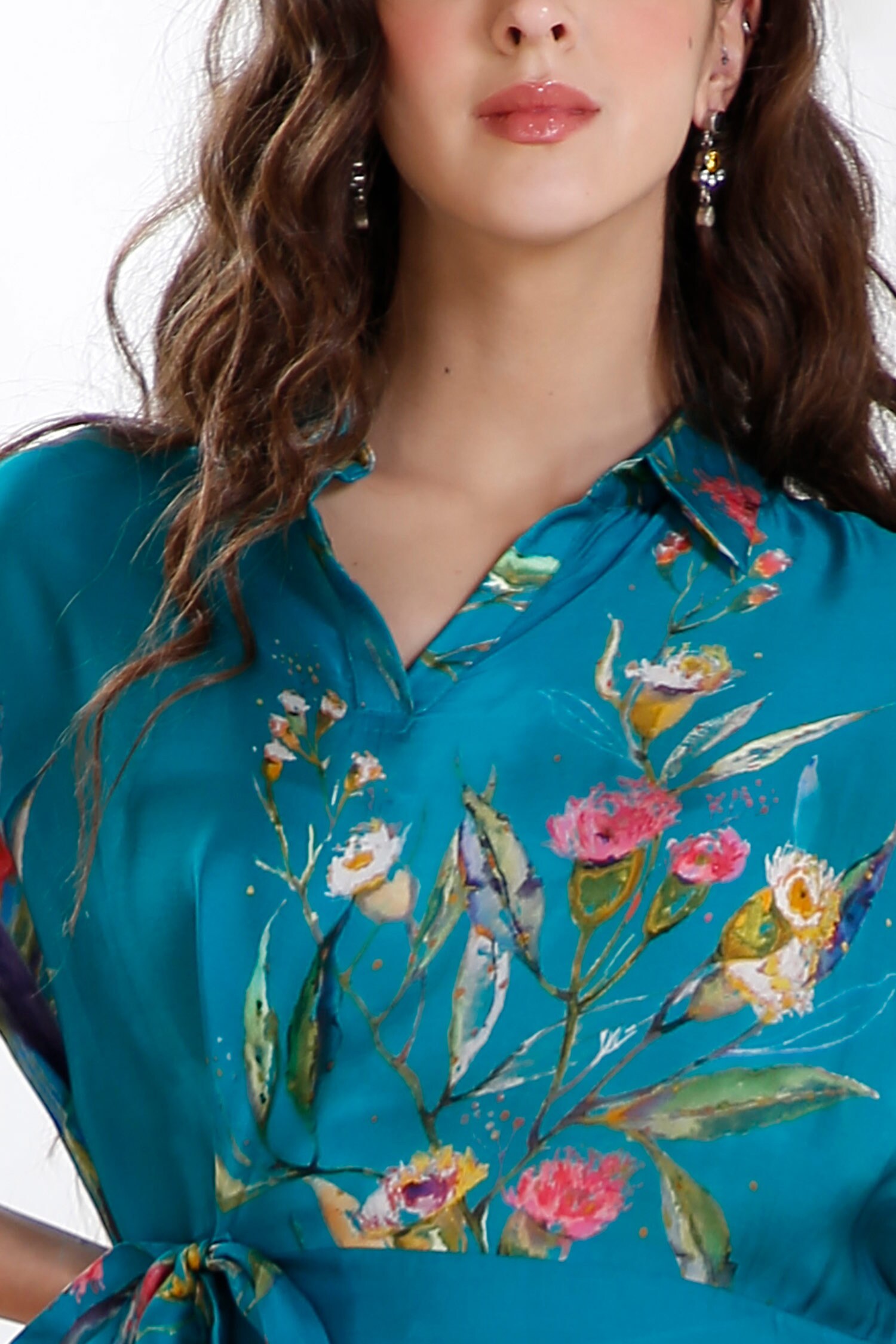 Buy Silk Organza Printed Dress by Whimsical by Shica at Aza Fashions