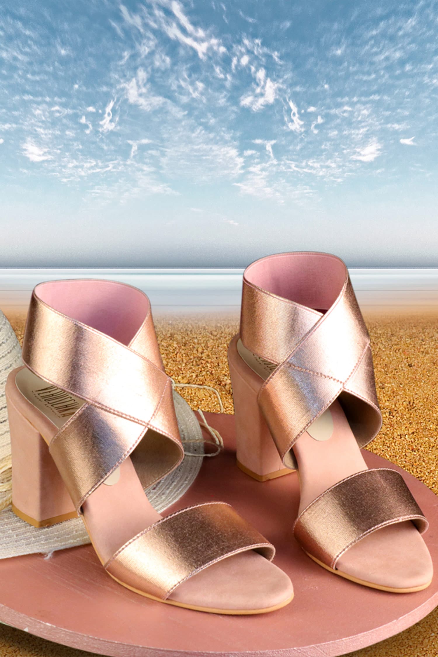 Buy Pink Zanzibar Bandage Block Heels by Veruschka by Payal Kothari ...